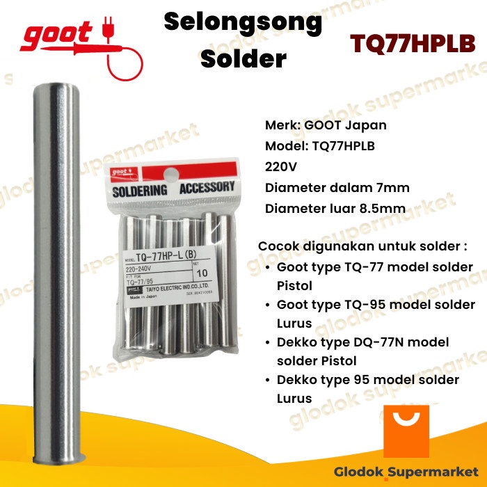 Jual Selongsong Solder Goot TQ77 TQ95 Slongsong TQ-77 TQ-95 Original ...