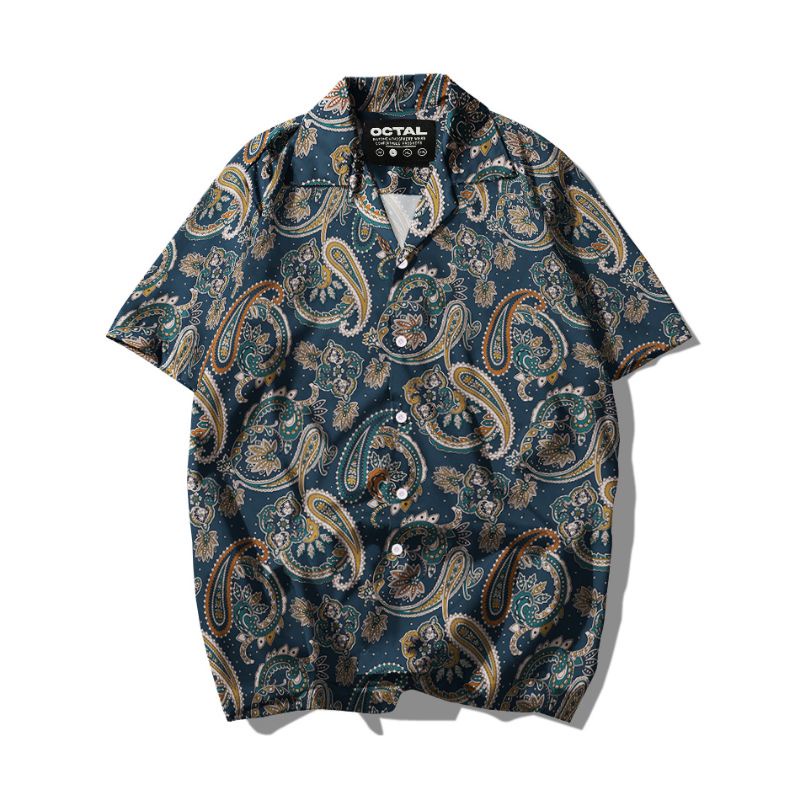 Jual OCTAL - Kemeja Motif Pattern Pantai Printing Kasual Pria - Wanita ...