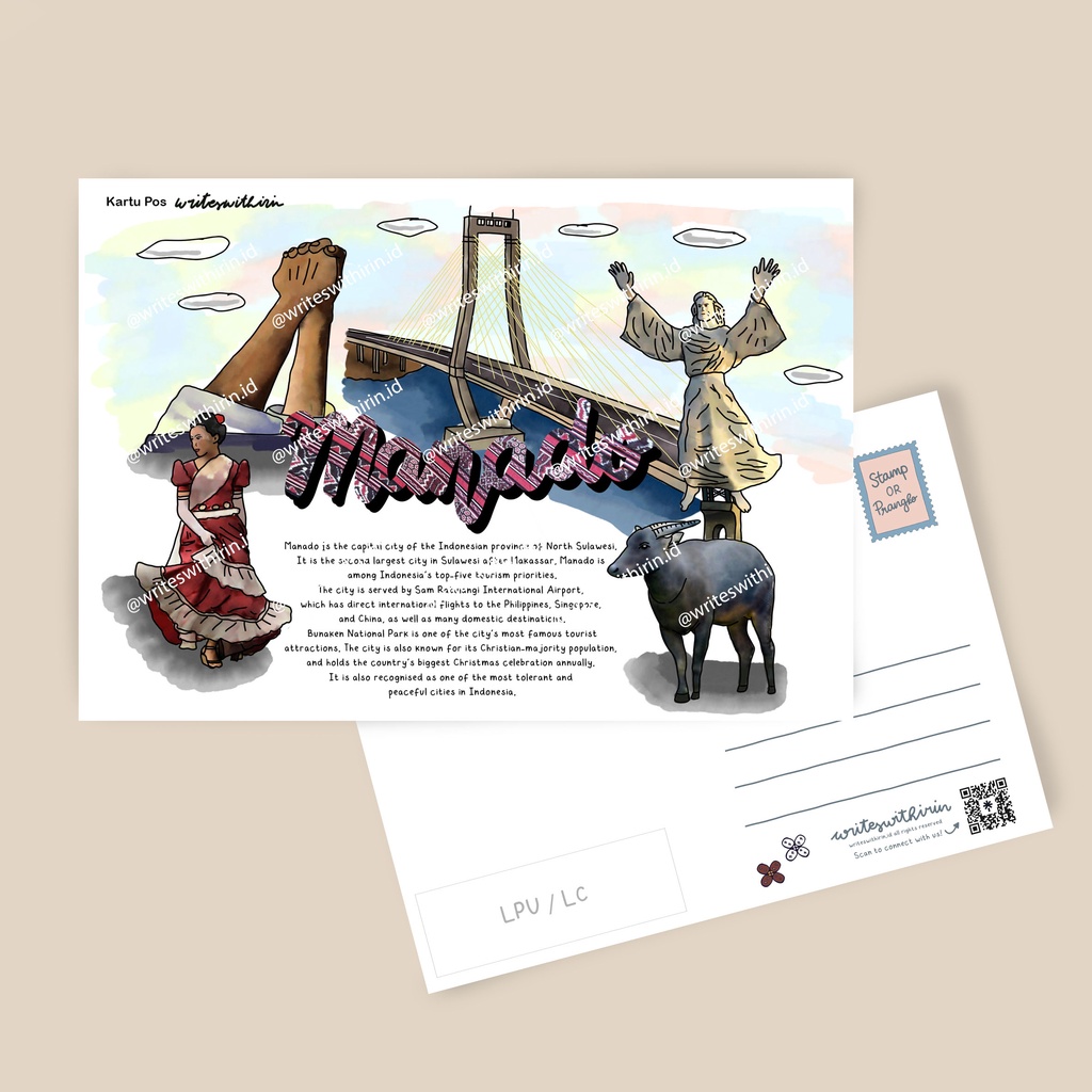 Jual (writeswithirin) Kartu Pos/ Postcard/ Poskad Kota-kota Indonesia ...