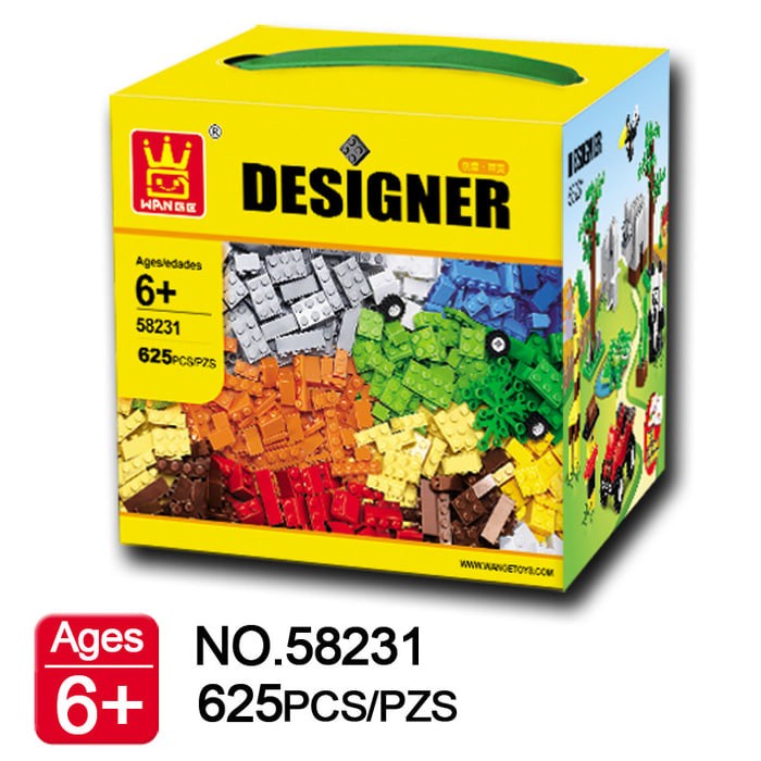 Jual Mainan Anak Brick Building Block Balok Susun Classic Wange ...
