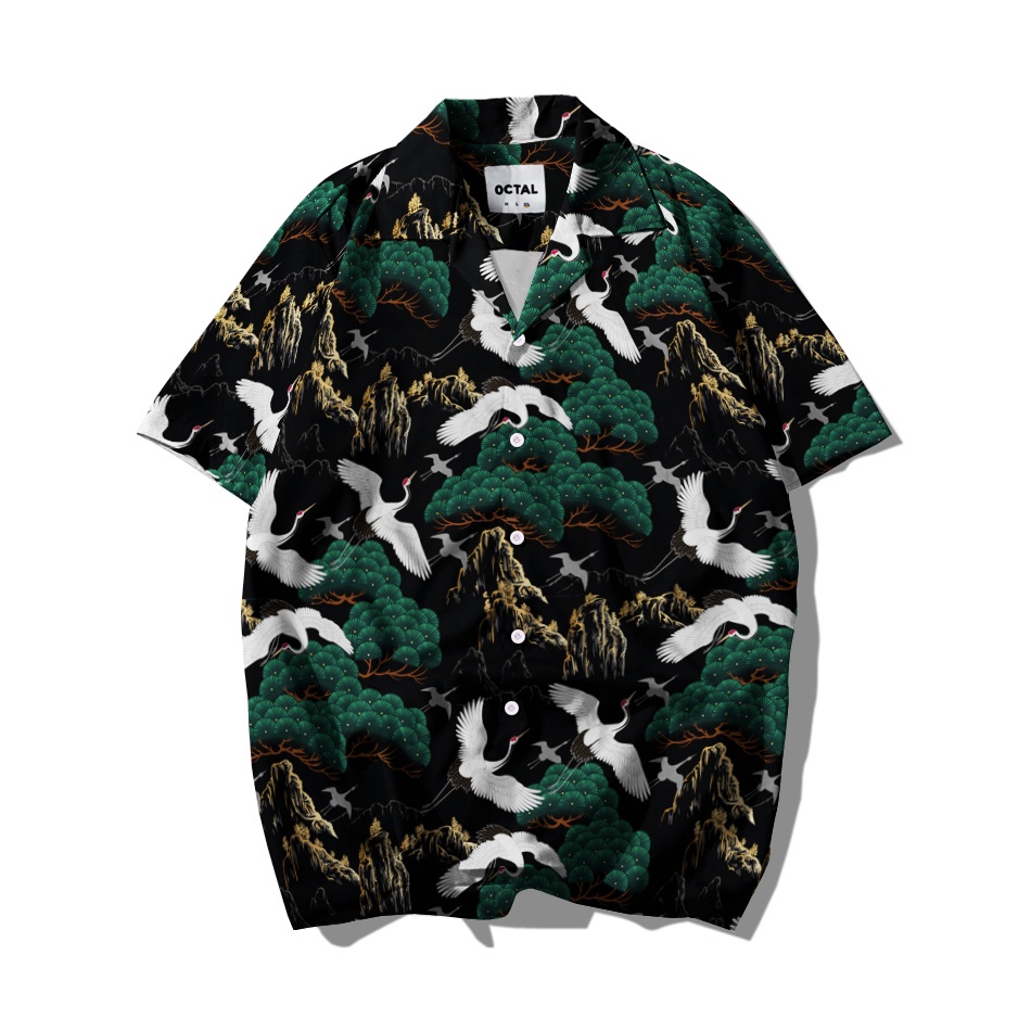 Jual OCTAL - Kemeja Motif Pattern Pantai Printing Kasual Pria - Wanita ...