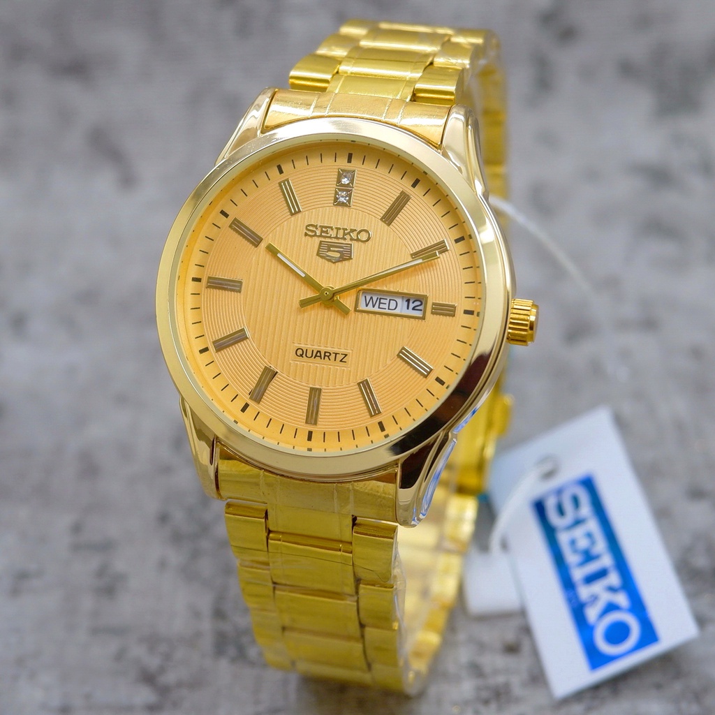 Jual Jam Tangan Pria Keren Seiko Permata Rantai Analog | Shopee Indonesia