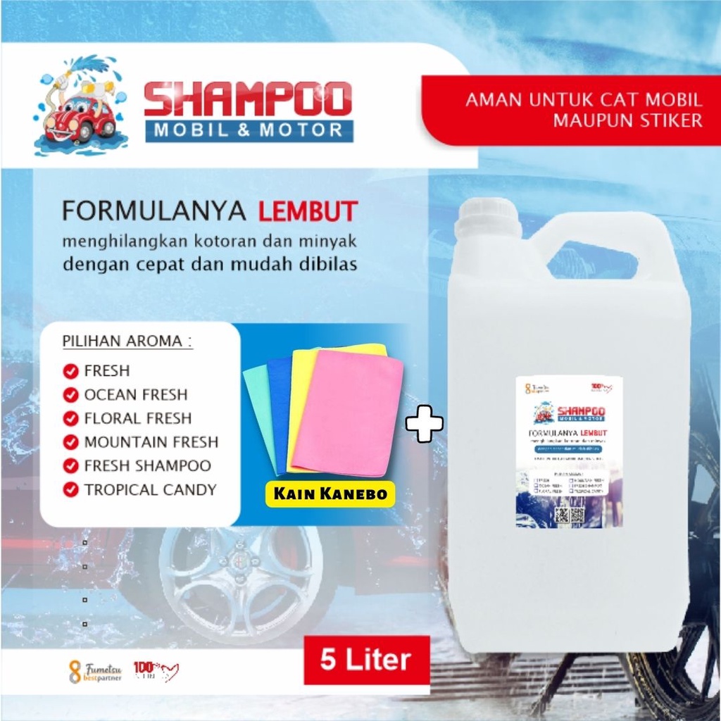 Jual Shampoo Pembersih Cuci Mobil Dan Motor Aroma Segar Wangi Kemasan 5 ...