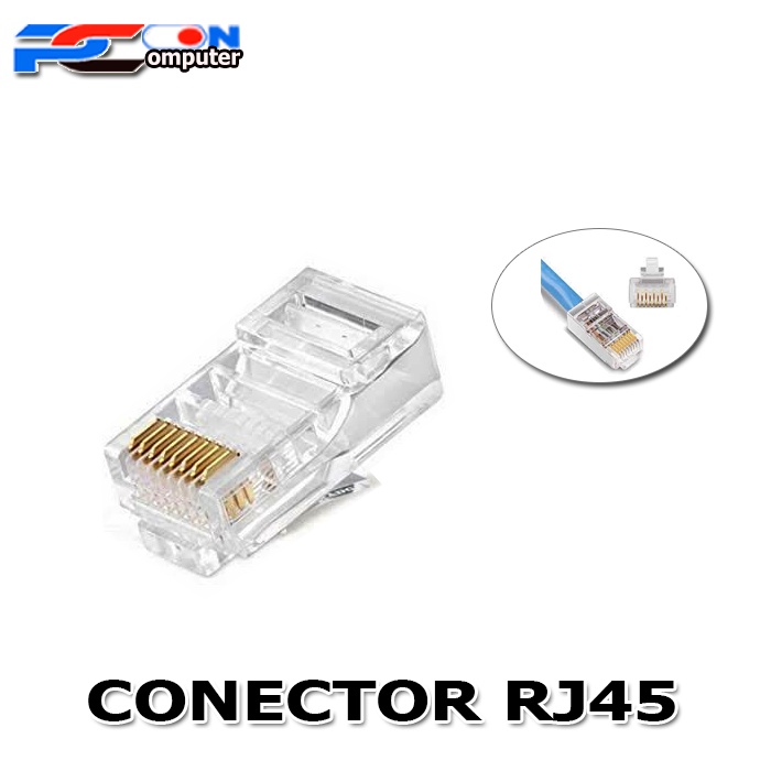 Jual Connector LAN RJ 45 PC / KONEKTOR KABEL UTP ECERAN 1 PCS / RJ 45 ...