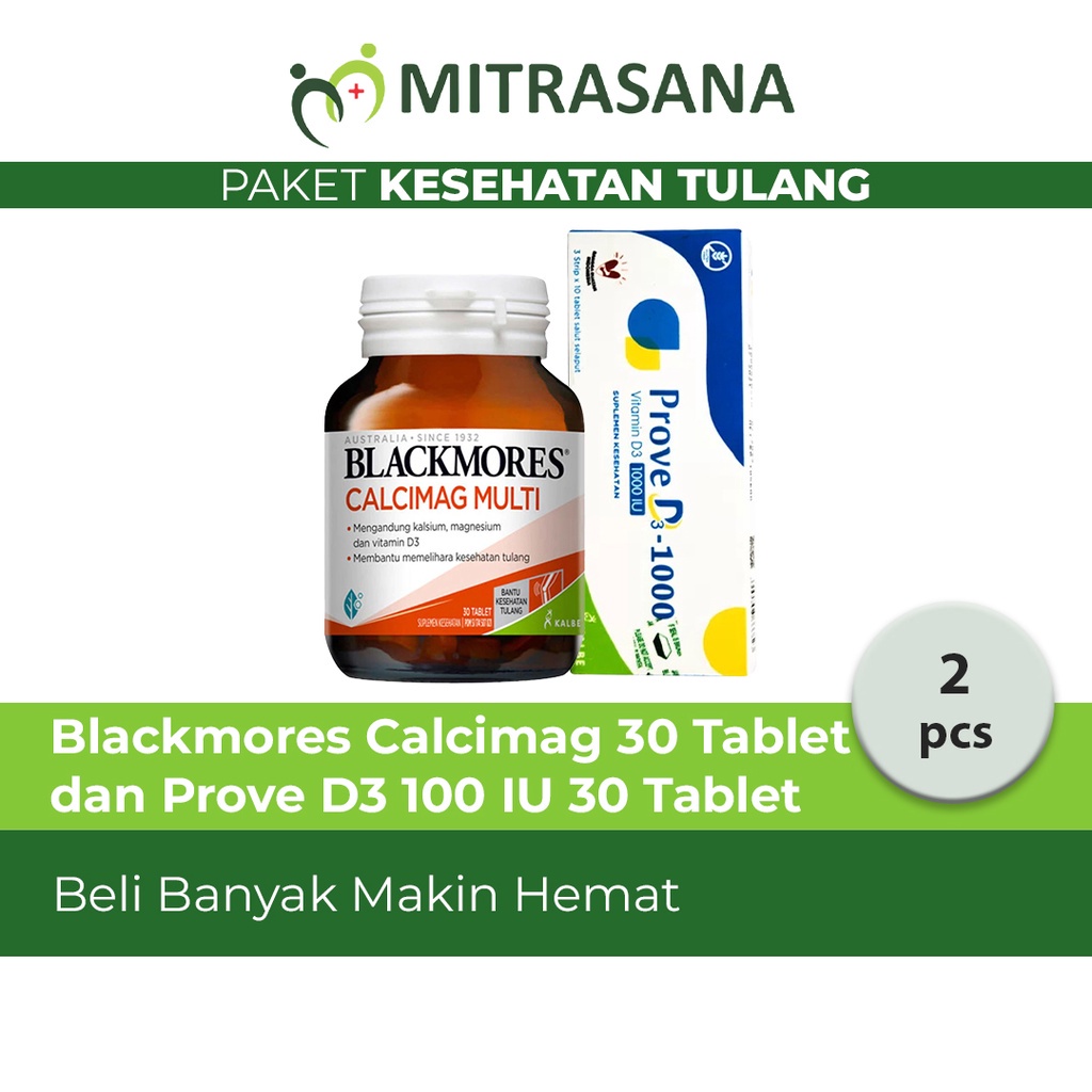 Jual Suplemen Kesehatan Tulang Blackmores Calcimag 30 Tablet dan Prove ...