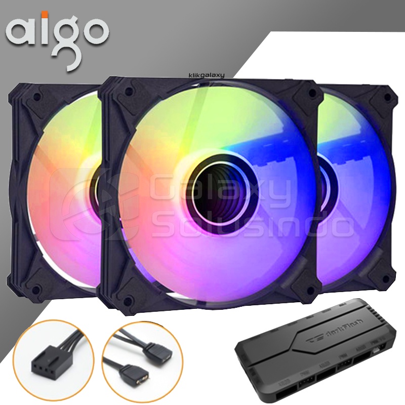 Jual AIGO DARKFLASH Infinity 8 ARGB 120mm 3in1 Case Fan - Black ...