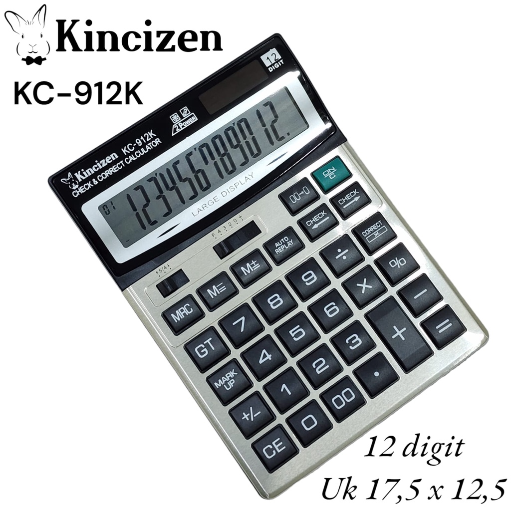 Jual KALKULATOR NEW MERK KINCIZEN LIKE KARCE KC-912K CALCULATOR baterai ...