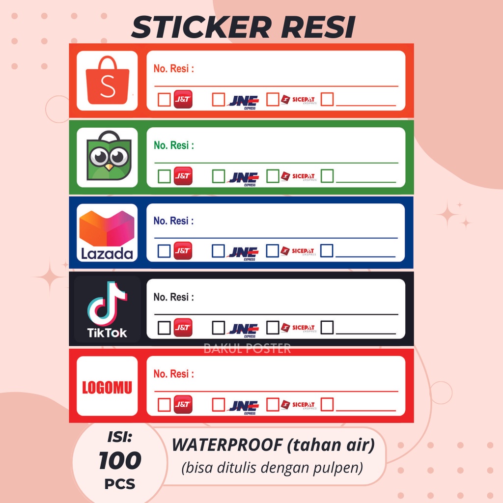 Jual (ISI 100PCS) Stiker pengiriman / Stiker label pengiriman / Stiker ...