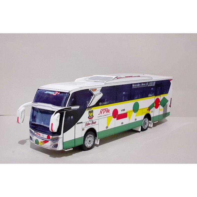 Jual Miniatur Papercraft Bus NPM Sutan clas Livery Matematika | Shopee ...