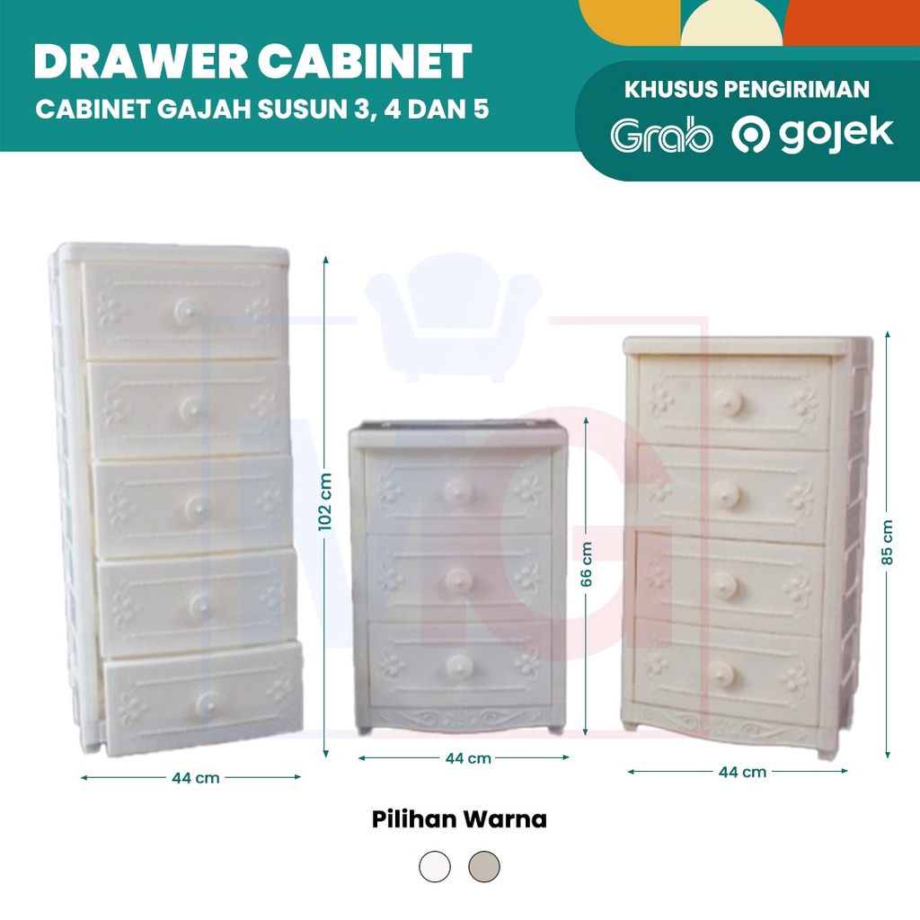 Jual Lemari laci Plastik Glossy Susun 5 | Lemari Locker Drawer| Nakas ...