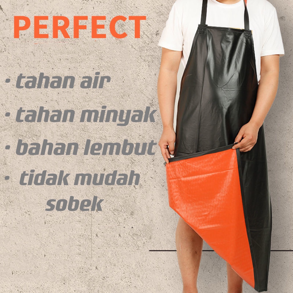 Jual Celemek Panjang PVC Anti Air Apron Unisex Heavy Duty Waterproof ...