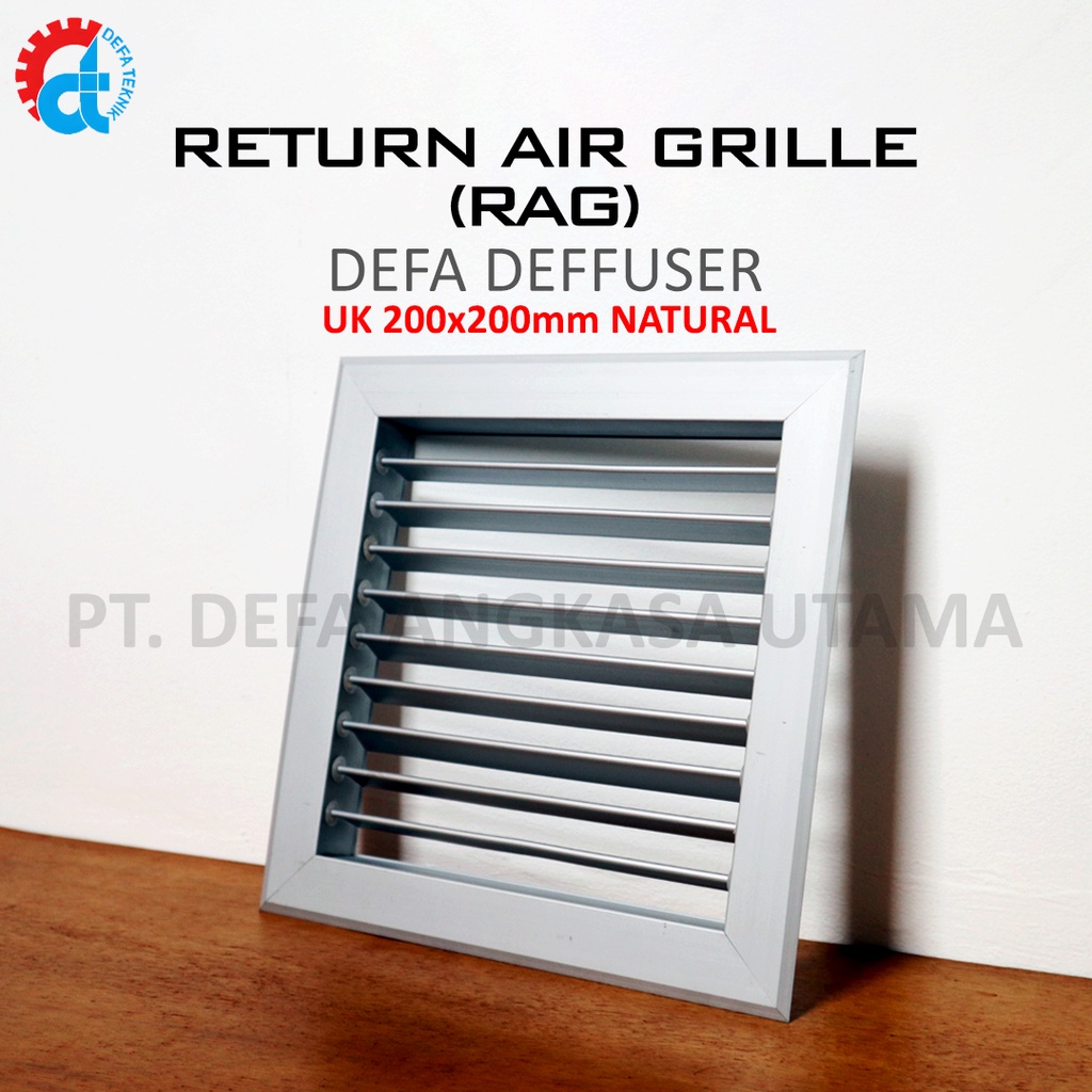 Jual Return Air Grille AC UK dalam 200x200mm Natural | Shopee Indonesia