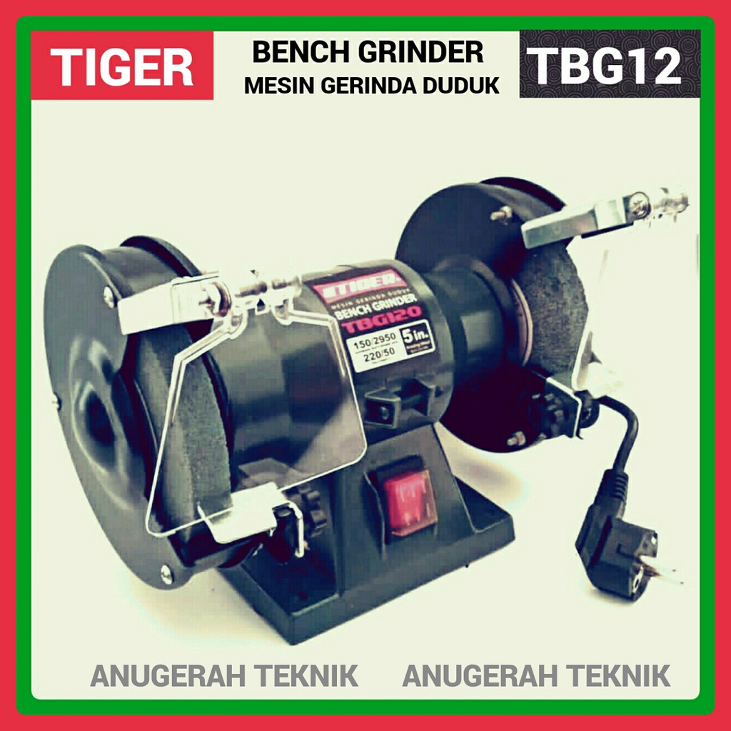 Jual Mesin Gerinda Duduk 5 Inch TIGER / Grenda Duduk 5" Bench Grinder ...