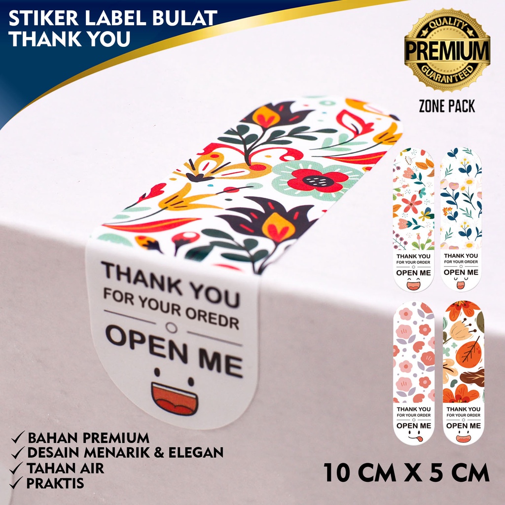 Jual [100 PCS] Stiker Label Bulat Open Me Thank You For Order | Stiker ...