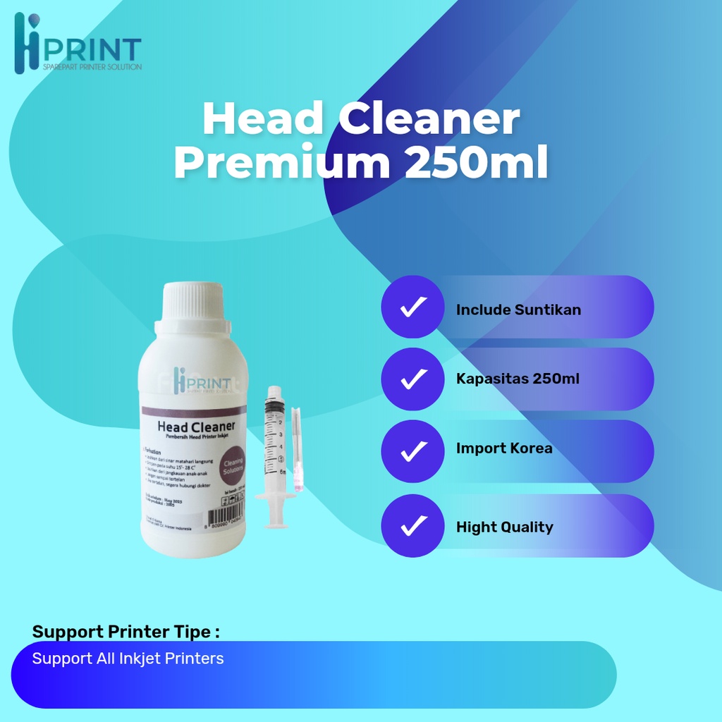 Jual Head Cleaner 250 ml, Head Cleaner Printer, Printhead Cleaner 250ml ...