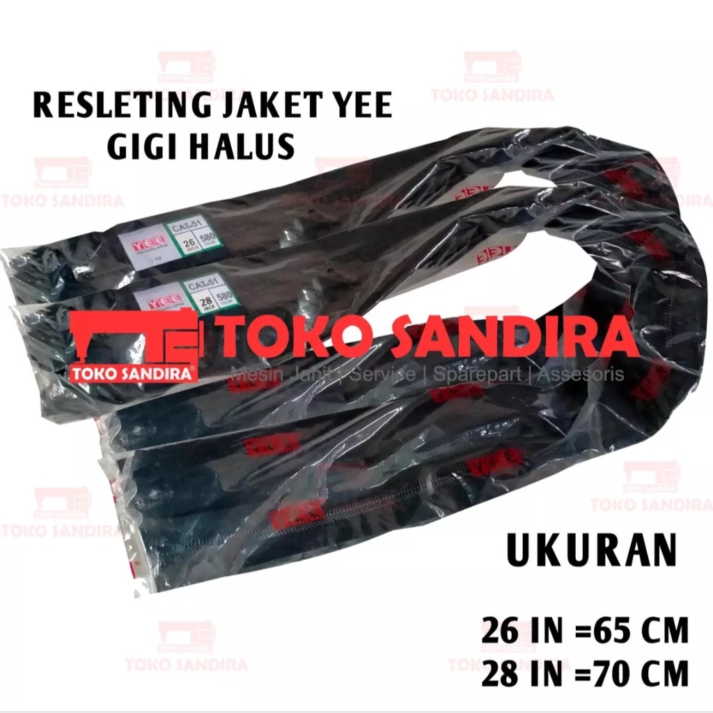 Jual 12 pcs Zipper resleting jaket YEE gigi halus 5 nilon 26 in atau 28 ...