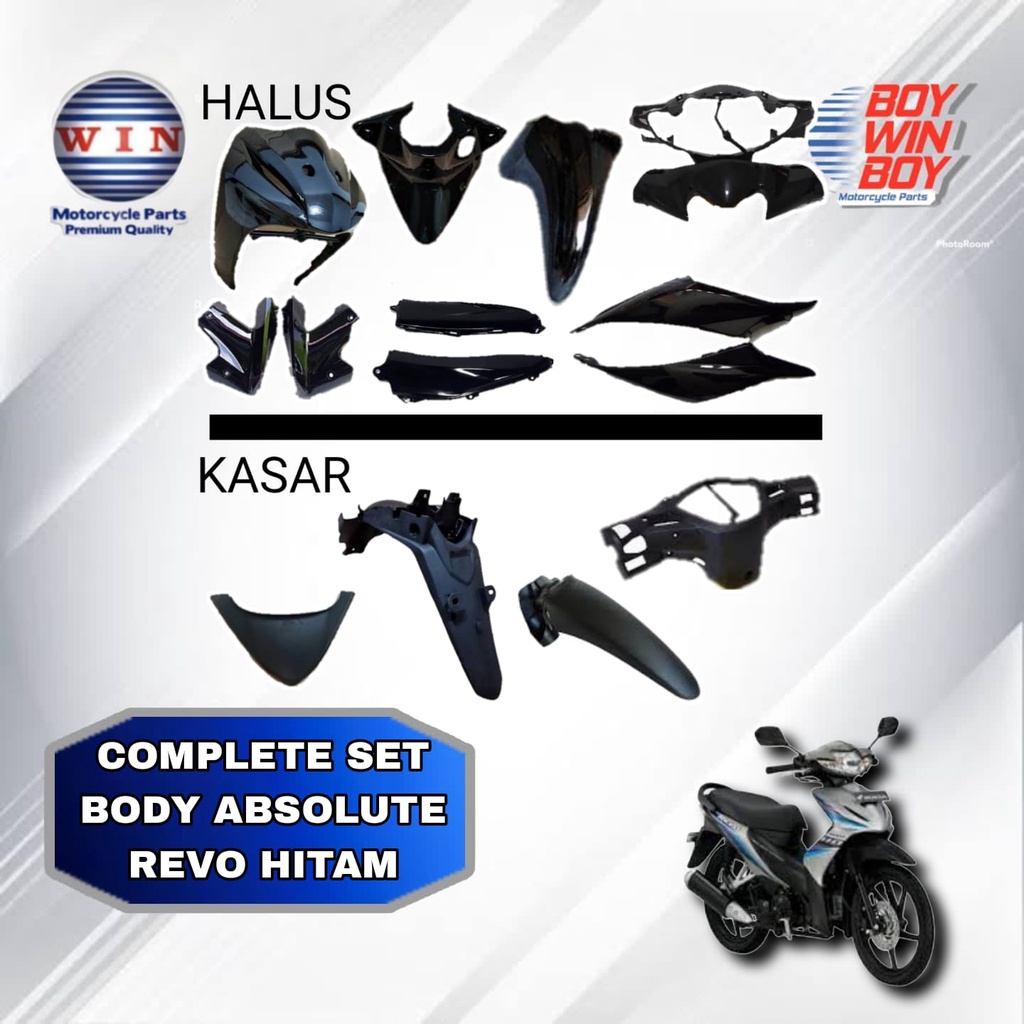 Jual COMPLETE SET BODY ABSOLUTE REVO HITAM MERK WIN | Shopee Indonesia