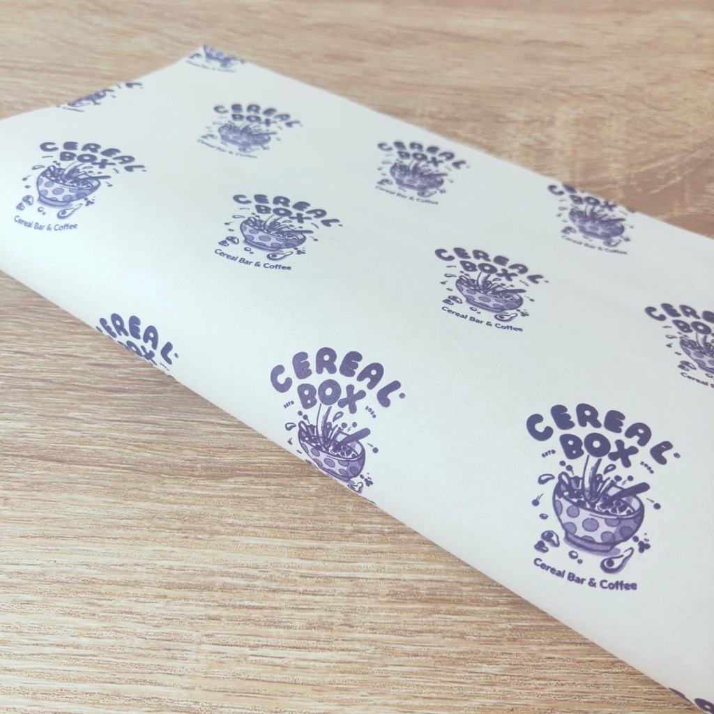 Jual CUSTOM Kertas Roti Foodgrade 20 x 20 cm - Wrap Paper / Kertas ...