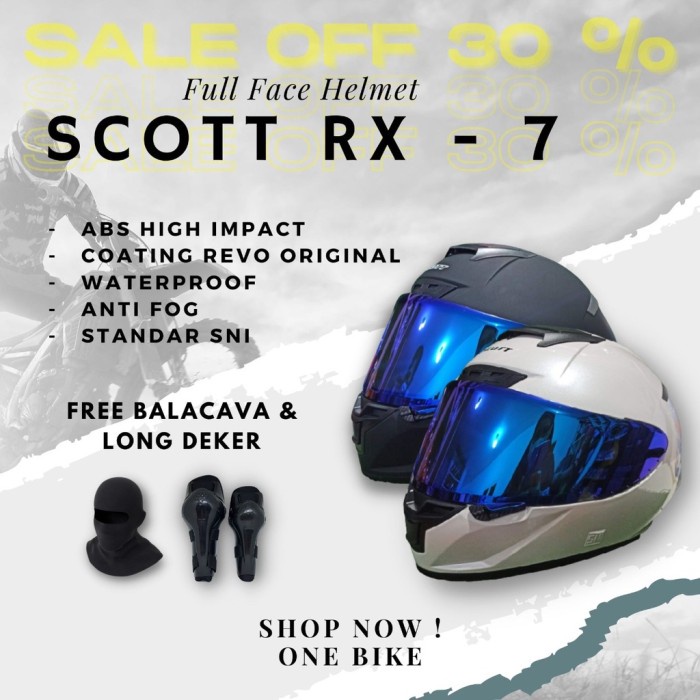 Jual Helm Scott RX 7 scott RX7 helm x14 helm Ala2 helm Full face warna ...