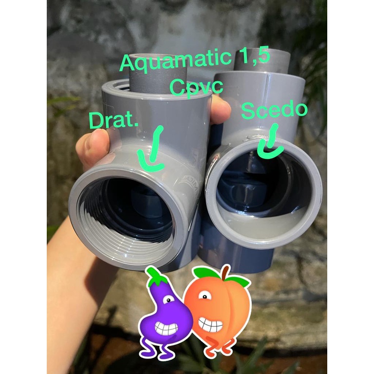 Jual AQUAMATIC EJECTOR CPVC 1,5 INCH TEE SCEDO SUNTIK KIMIA PENYARING ...