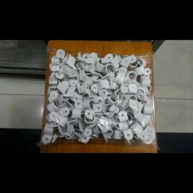 Jual Klem pipa conduit / clem pipa listrik 20 mm isi 100 pcs | Shopee ...