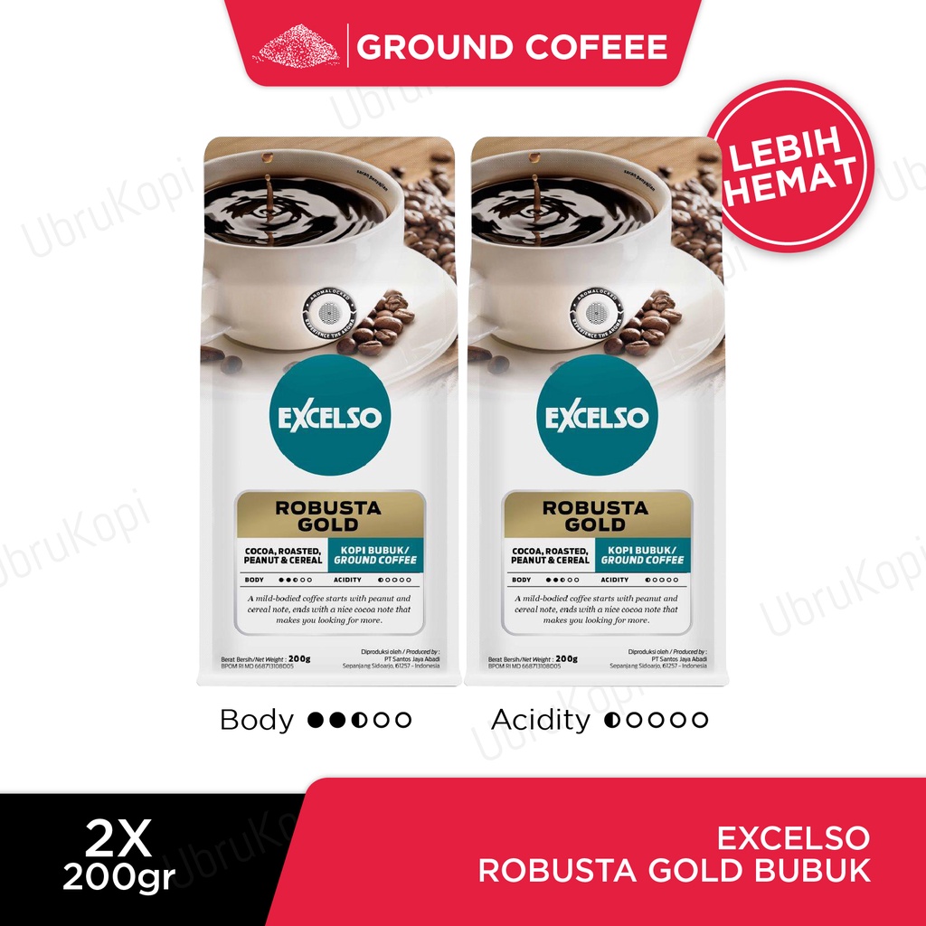 Jual EXCELSO ROBUSTA GOLD BUBUK 200G TWIN PACK | Shopee Indonesia