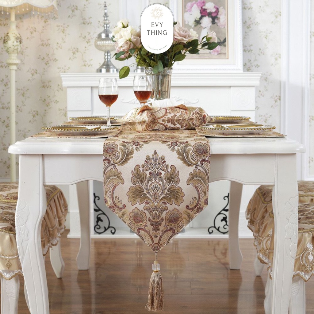 Jual EvyThing Taplak Meja Tamu Panjang Taplak Meja Tengah Table Runner ...
