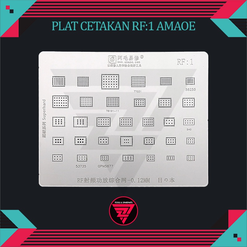 Jual Plat Cetakan RF:1 Amaoe / Plat RF1 Amaoe / Plat PA IC Power Amplifier RF Handphone / Plat ...