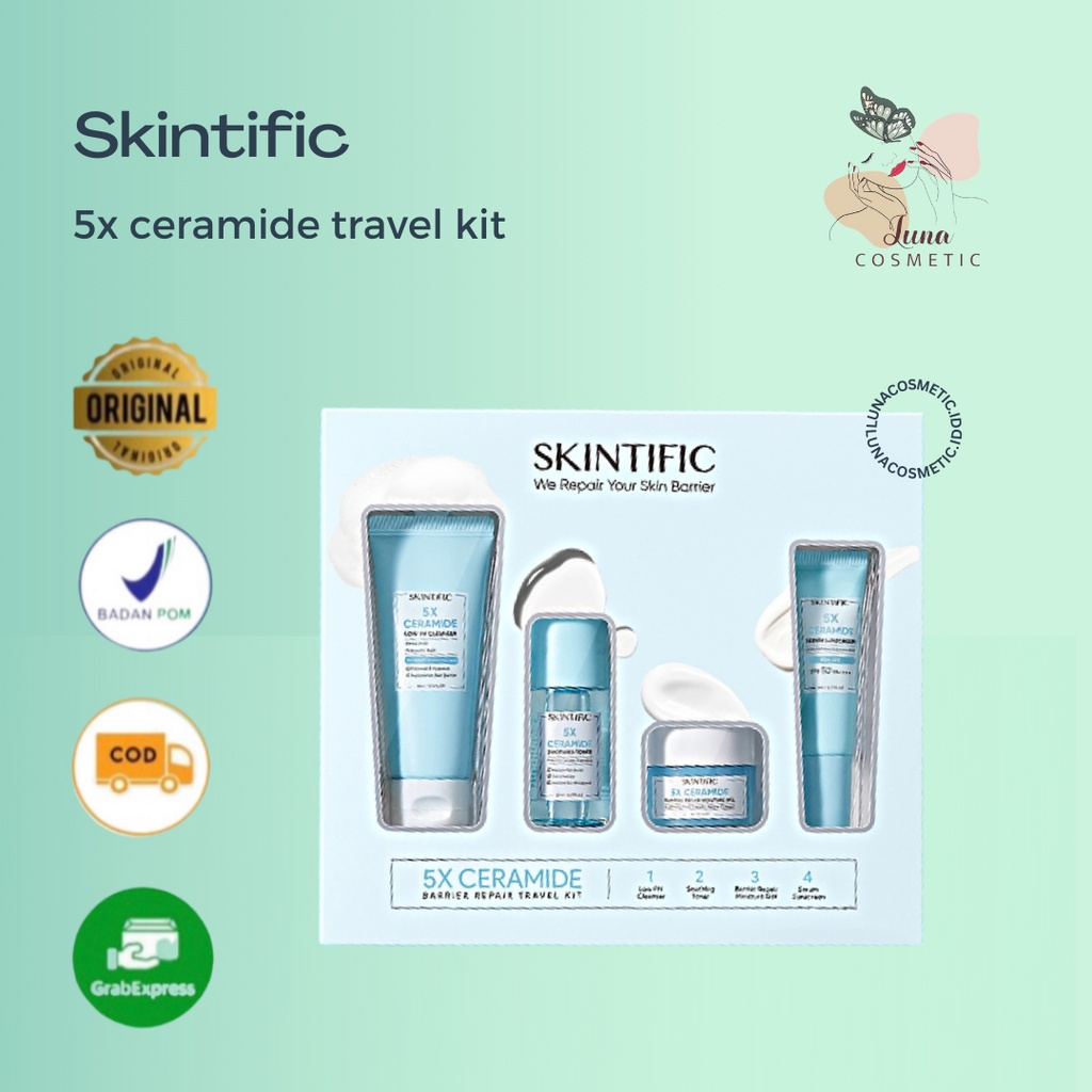 Jual SKINTIFIC 5X Ceramide Travel Kit Skincare Paket | Moisturizer ...