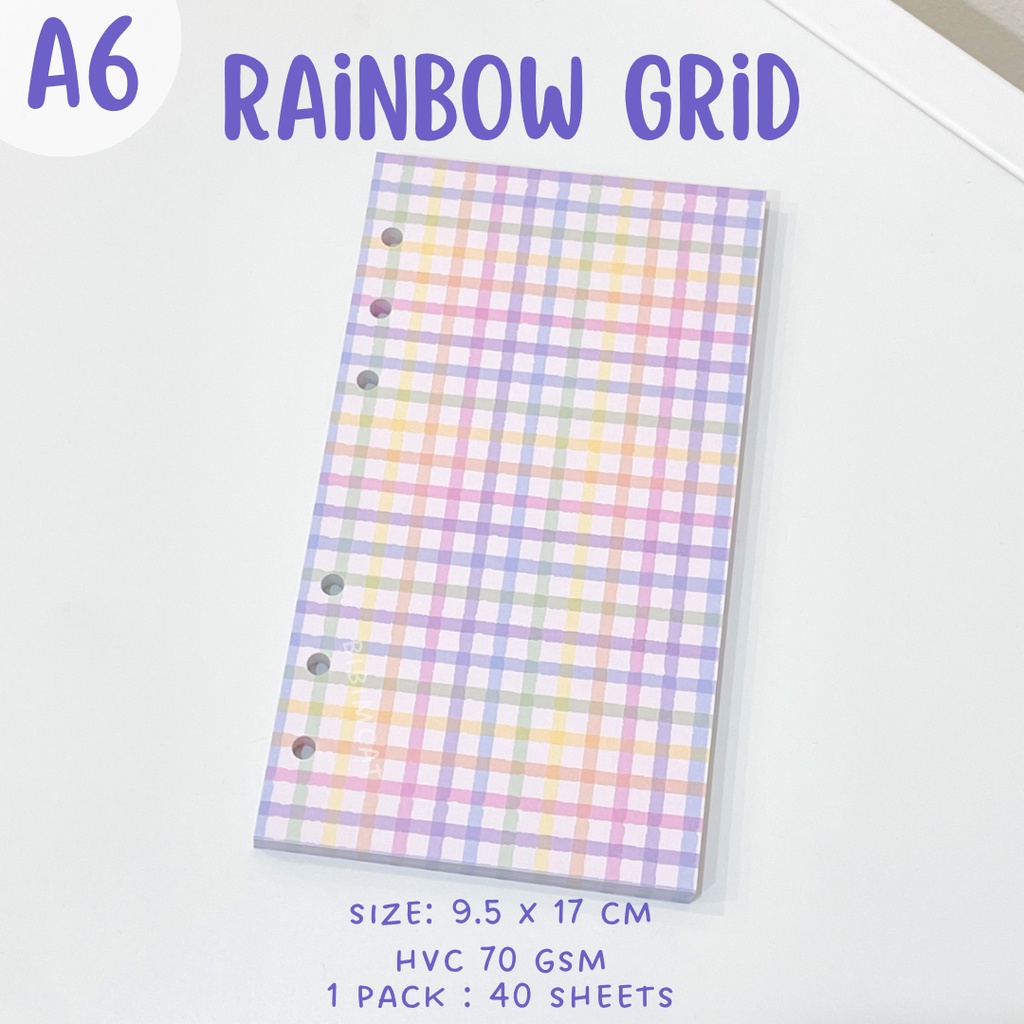 Jual (A6 Size) Kertas Binder File Organizer Ukuran A6 6 Ring | Shopee ...