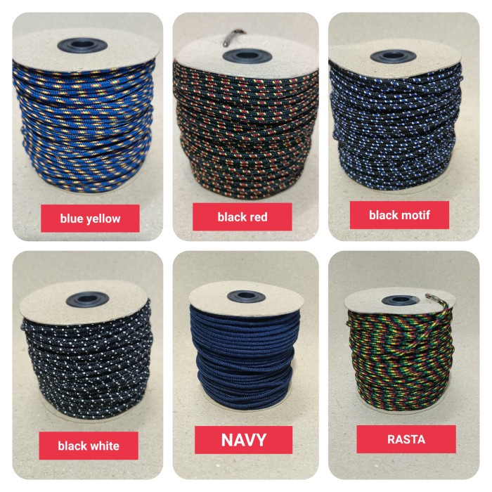 Jual Paracord Tali Prusik/Tali Gunung 3Mm (Rollan) | Shopee Indonesia