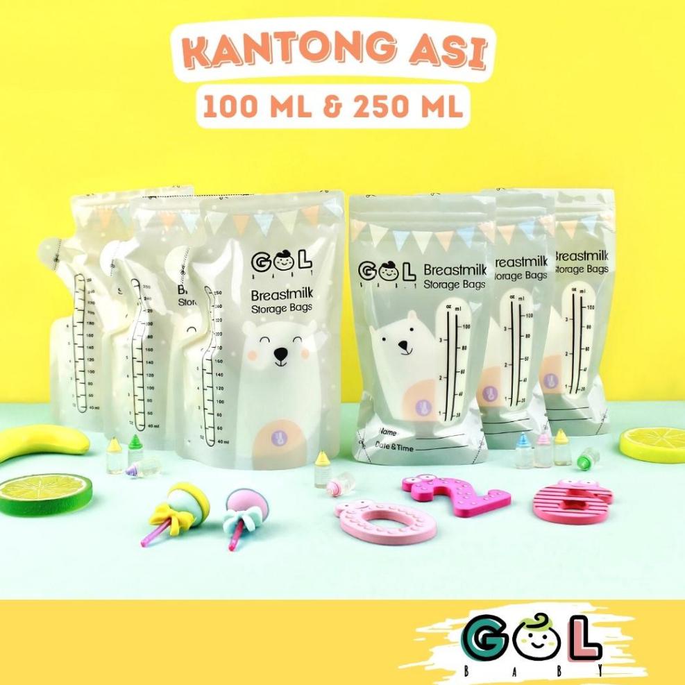 Jual tmr82 GOL Baby Kantong Asi Breast Milk Plastik Asi 100ml dan 250ml ...