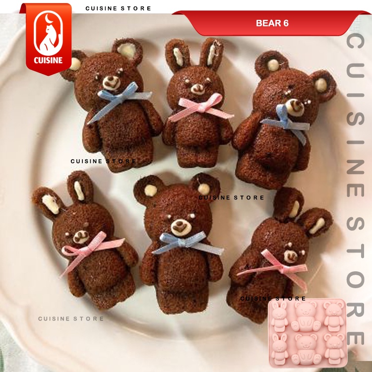 Jual Cetakan Puding Bento Kue Bolu Karakter Bear Beruang dan Rabbit ...