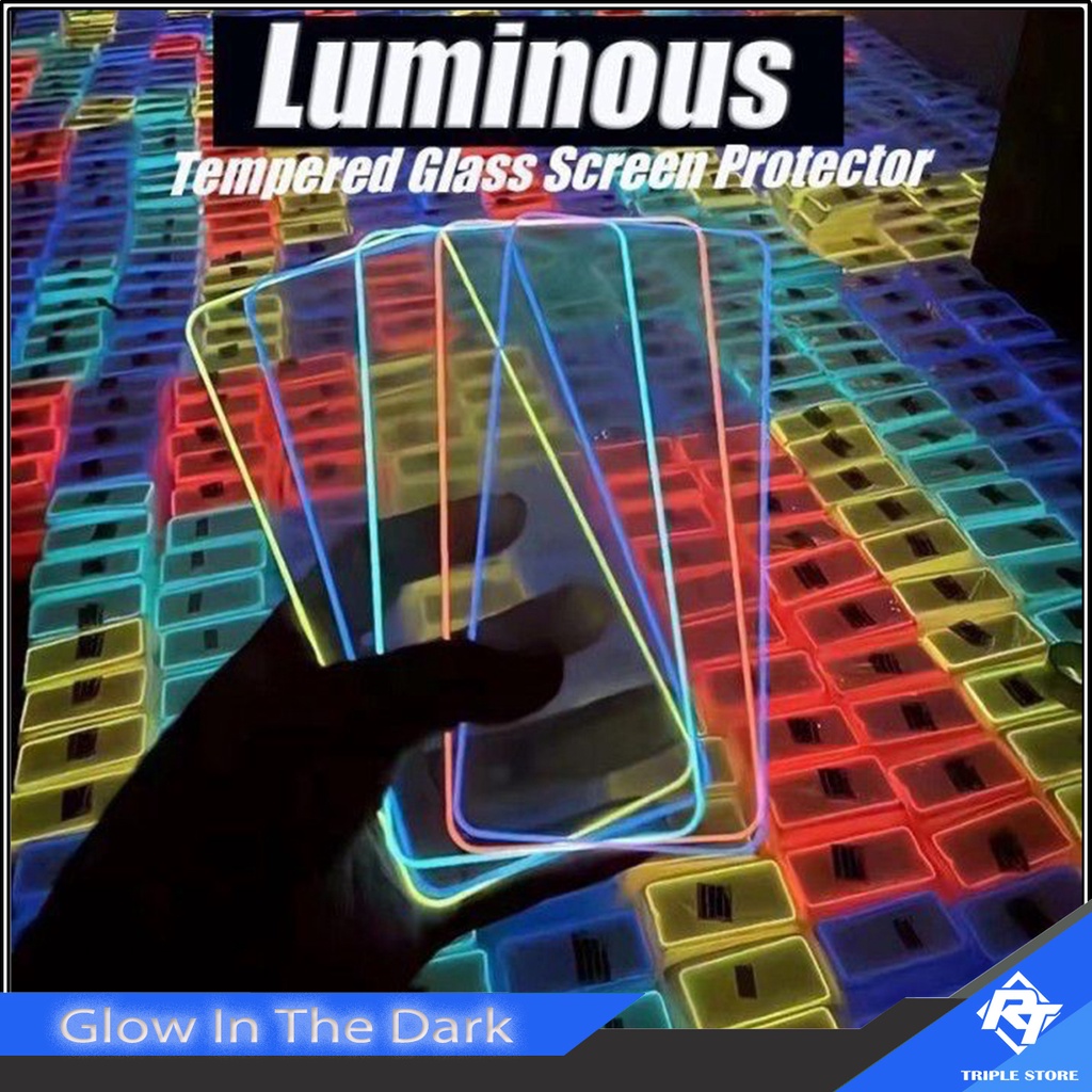 Jual Tempered Glass Luminous Neon Glow In The Dark Xiaomi Redmi Note 7 Pro Note 8 Pro Note 9 Pro ...