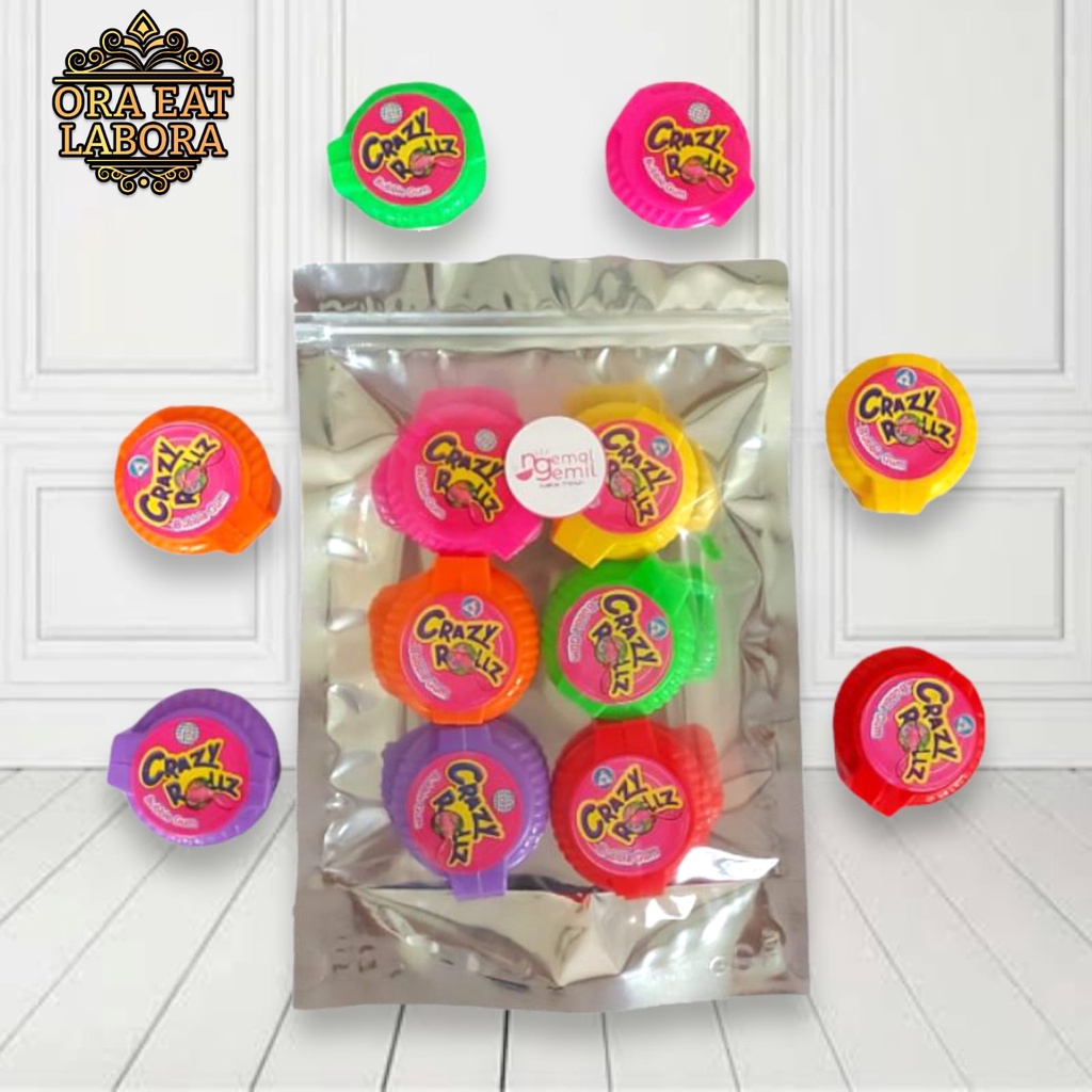 Jual Permen Bubble Gum Crazy Roll Permen Karet Roll Kualitas Premium ...