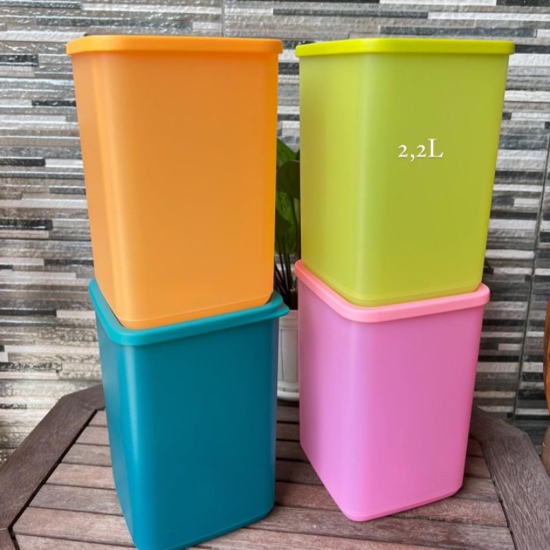 Jual TALL SQUARE ROUND 2.2l / TOPLES TUPPERWARE ECER / TALL SUMMER ...