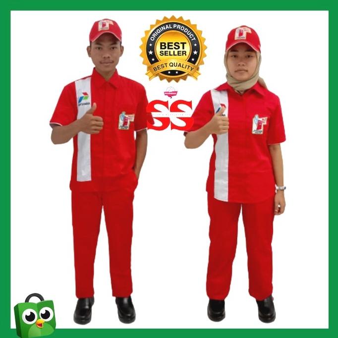 Jual Seragam + Topi Spbu Pertamina | Baju Operator,Pengawas,Office boy ...