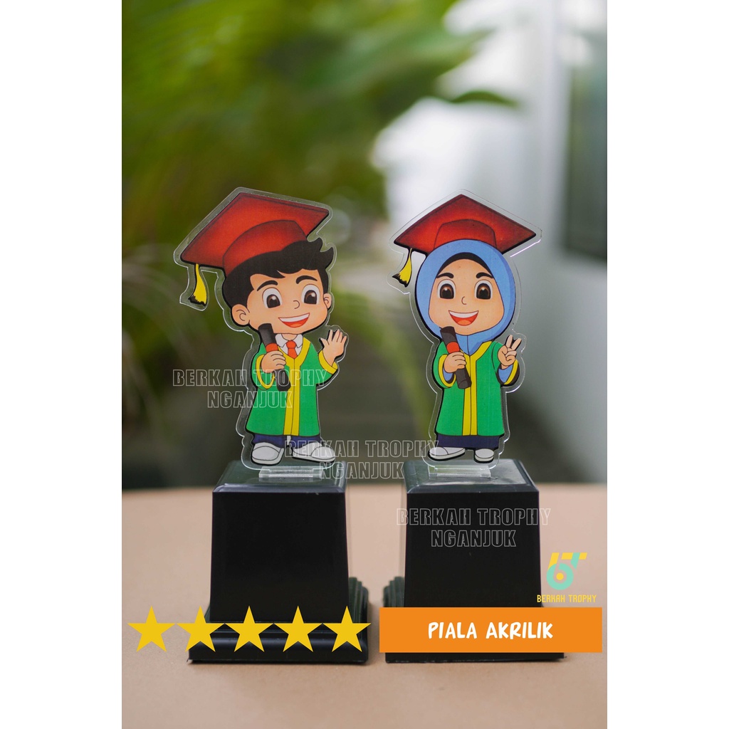 Jual Piala Wisuda Murah (Warna Hijau)/Piala Kelulusan/Piala Wisuda ...