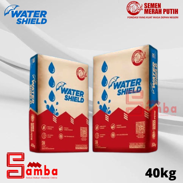 Jual @@@@] SEMEN MERAH PUTIH WATER SHIELD 40 kg HARGA 1 DO WATERSHIELD ...
