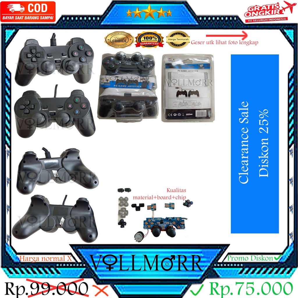 Jual Usb Game stick Game pad analog Stick game pc DUAL shock dan single ...