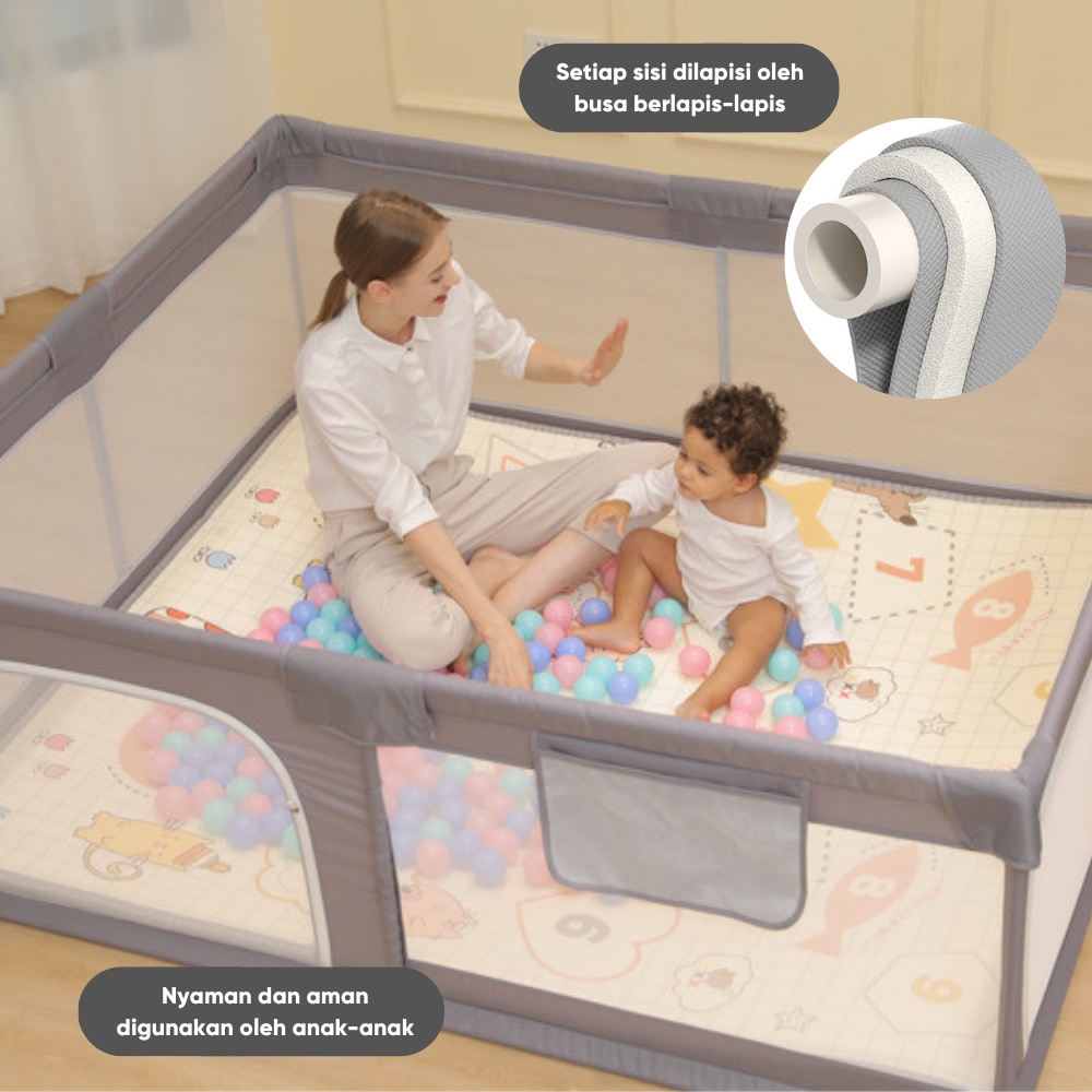 Jual Pagar Mainan Bayi Pagar Anak Kolam Bermain Anak Baby Fence Tempat ...