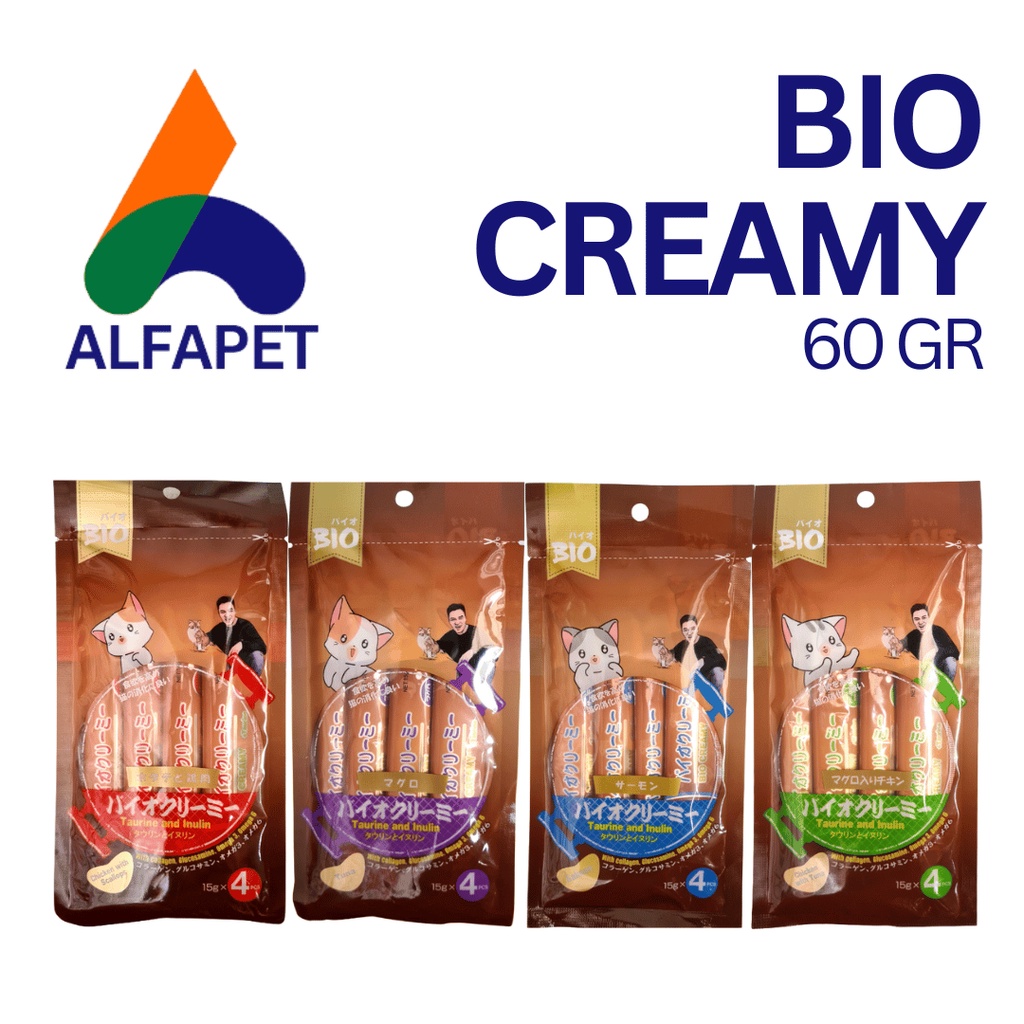 Jual Bio creamy 60gr isi 4 Cat treat snack kucing creamy | Shopee Indonesia