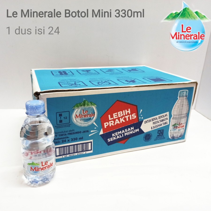 Jual Le Minerale Air Mineral 330 ml 1 dus isi 24 pcs | Shopee Indonesia