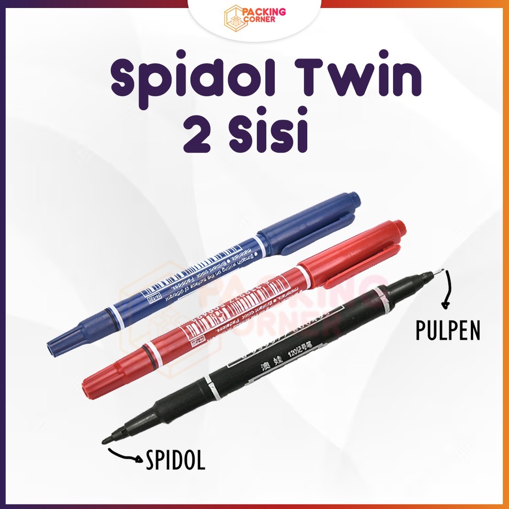 Jual Spidol Kecil Papan Tulis Twin Pen Pulpen Dua Sisi Permanent Marker ...