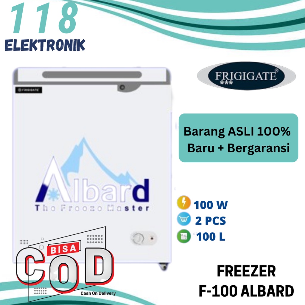 Jual FRIGIGATE F100 ALBARD CHEST FREEZER LEMARI PEMBEKU 100 LITER ...