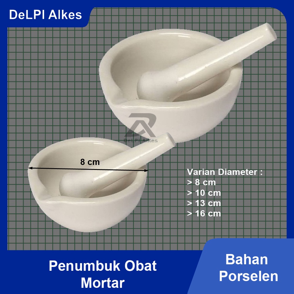 Jual Mortar Alat Penumbuk Penggerus Obat Keramik Porselen Pestle ...