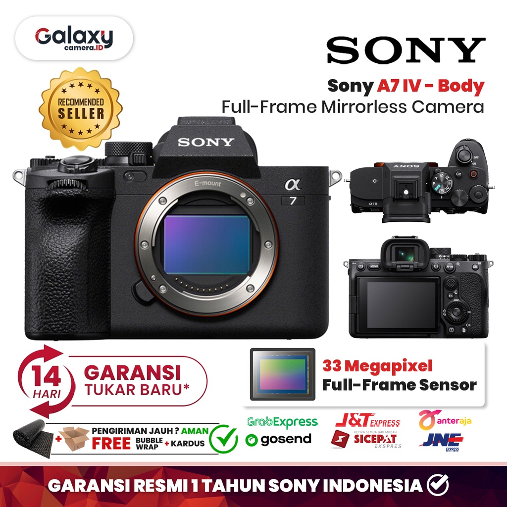 Jual Sony A7IV Body Sony Alpha A7 IV Mirrorless Camera A7M4 A7 Mark 4 Resmi | Shopee Indonesia