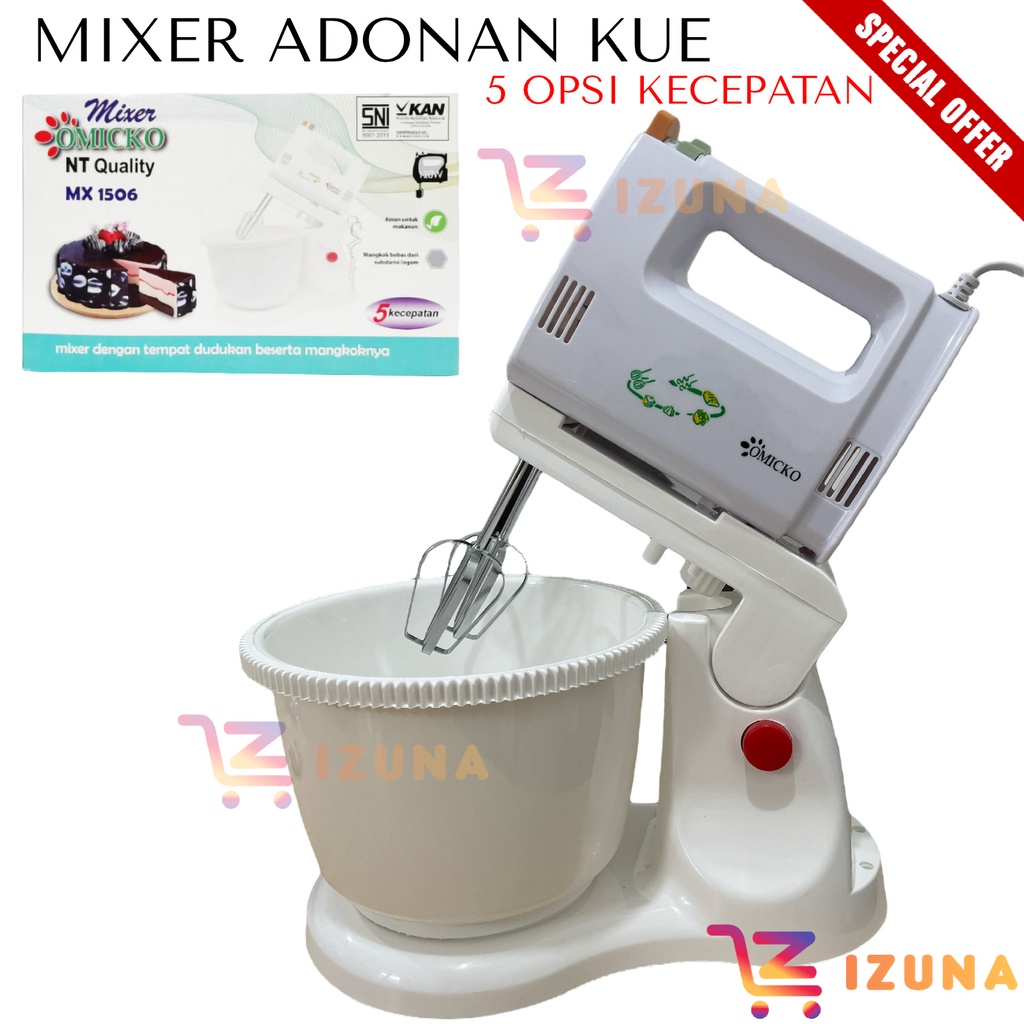 Jual [IZUNA] MIXER ADONAN KUE OMICKO / STAND MIXER PENGADUK ADONAN ...