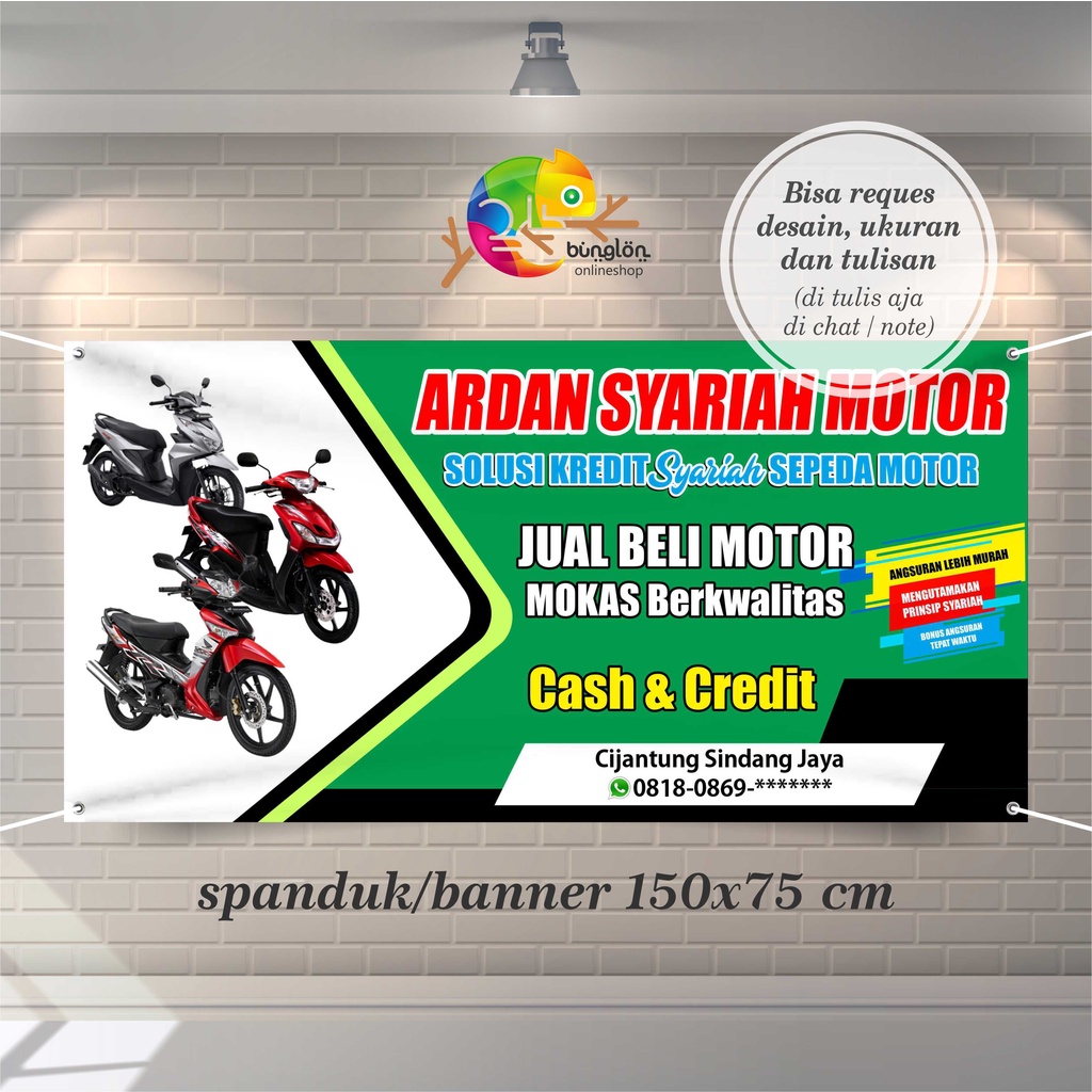 Jual Spanduk Banner 150x75 Cm Spanduk Jual Beli Motor, Spanduk Murah ...