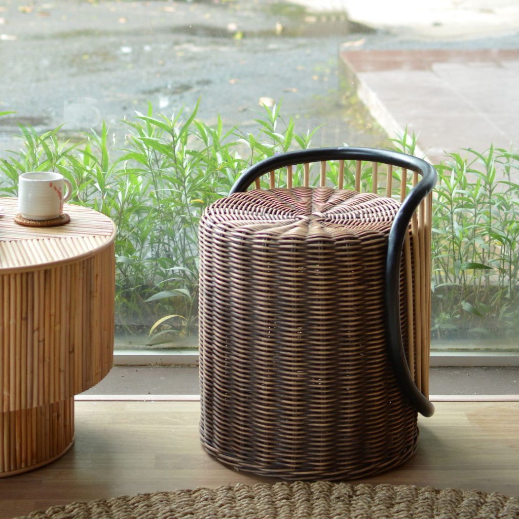 Jual Rattan Round Stool RCFU-19175 Stool/Kursi Rotan Asli Anyaman ...